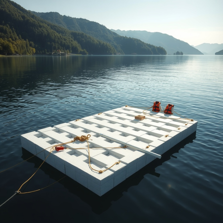 Constructing a Floating Raft System from Styrofoam Boards - Easy Home ...