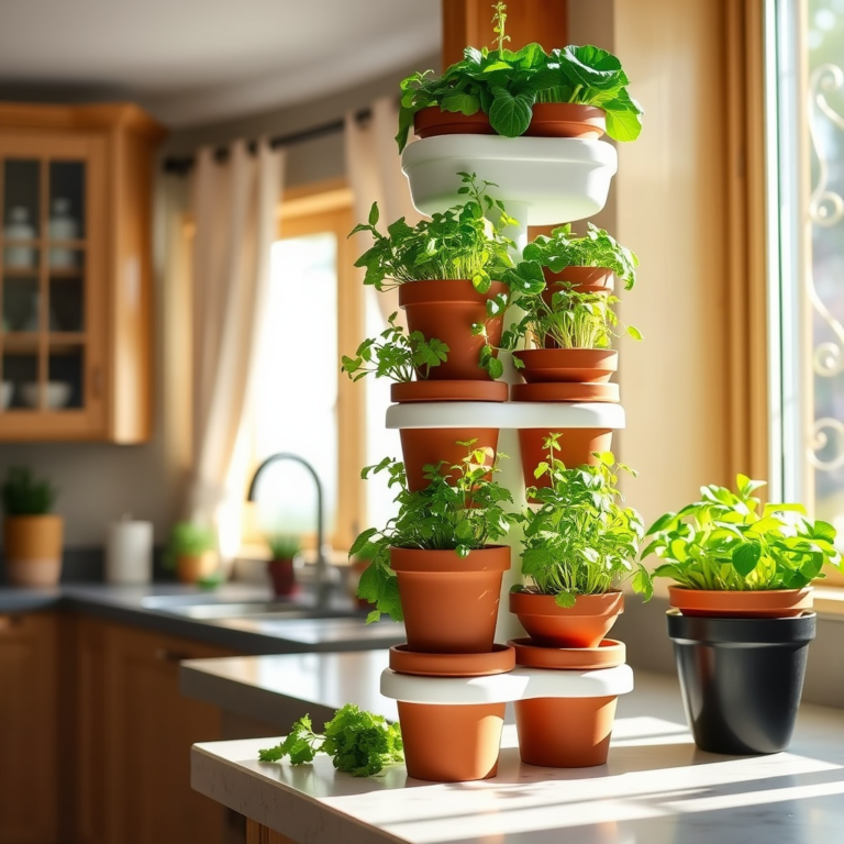Creating a Hydroponic Garden Tower from Stacked Pots - Easy Home Hydroponics